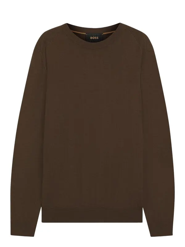 BOSS Knitted Wool-blend Sweater - Light Green