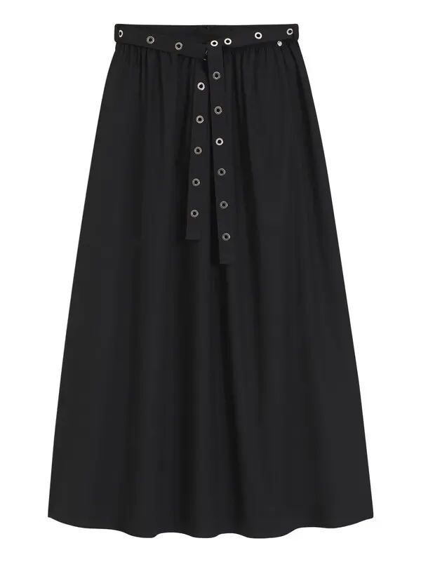 BOSS Eyelet-belt Maxi Skirt - Black