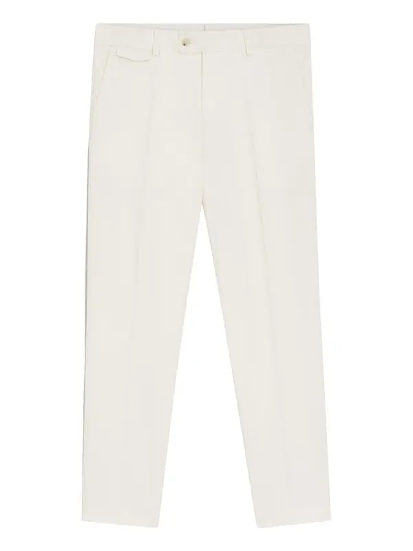 BOSS Easy-iron Tapered Trousers - White
