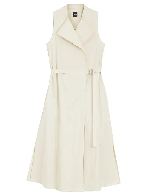 BOSS Adjustable Belt Wrap Dress - White