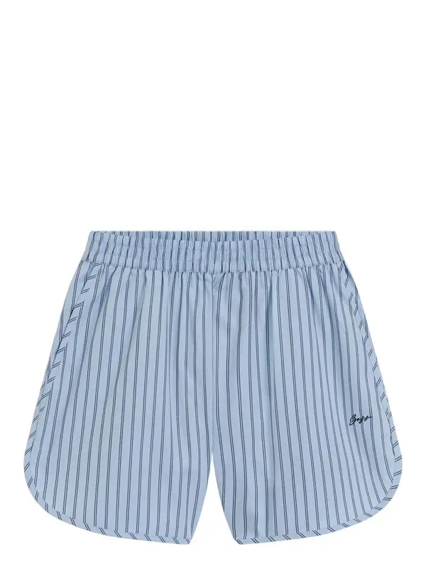 BOSS Cotton Poplin Striped Shorts - Patterned