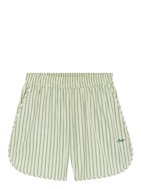 BOSS Vertical-stripe Cotton Poplin Shorts - Patterned