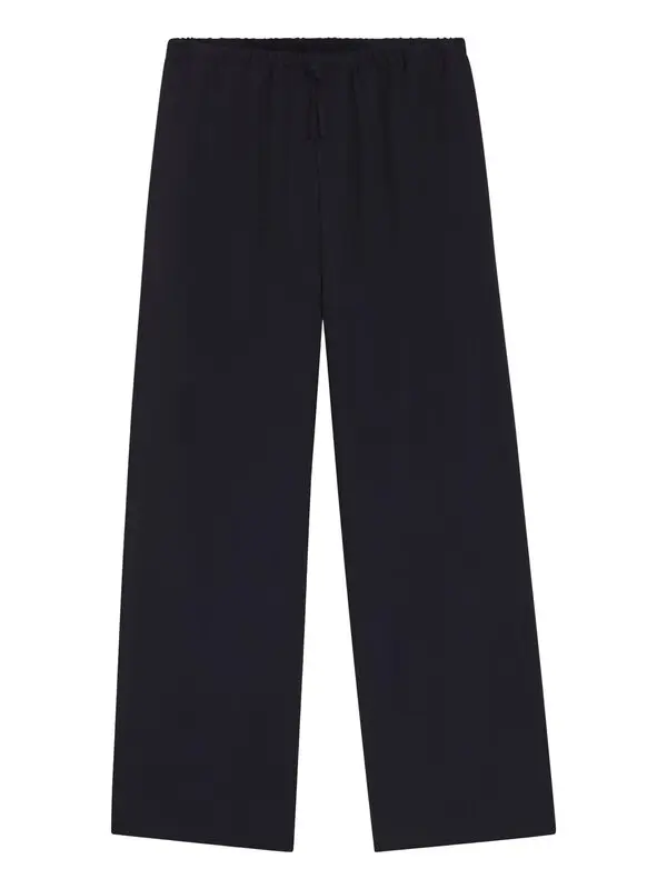 BOSS Drawstring Virgin Wool Pants - Dark Blue