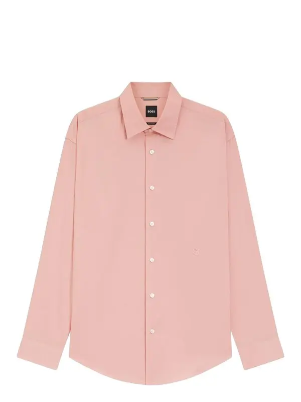 BOSS Relaxed-fit Shirt In Cotton Poplin - Light Pink