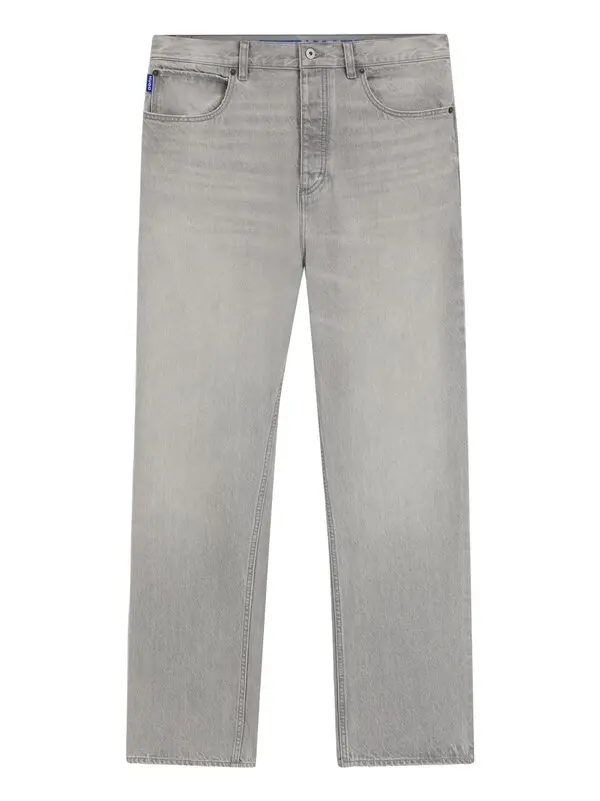 Hugo Baggy-fit Jeans In Stonewashed Denim - Grey