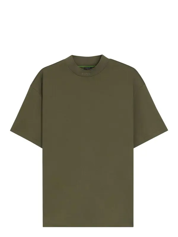 BOSS Porsche X Relaxed-fit T-shirt With Logo Collar - Light Green