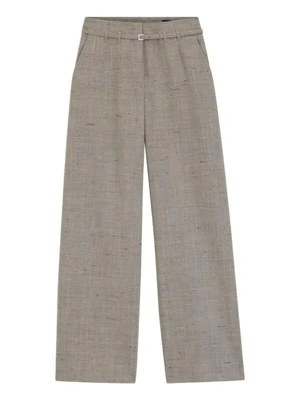 BOSS Regular-fit Trousers In A Wool Blend - Patterned