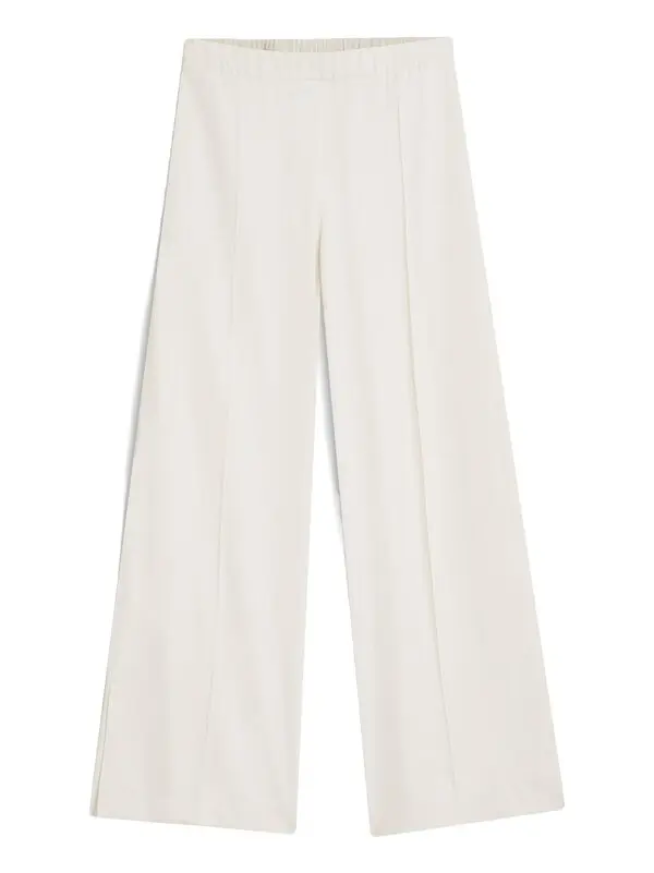 BOSS Relaxed-fit Wide-leg Trousers - White