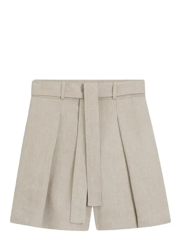 BOSS Relaxed-fit Linen-blend Culottes - Patterned