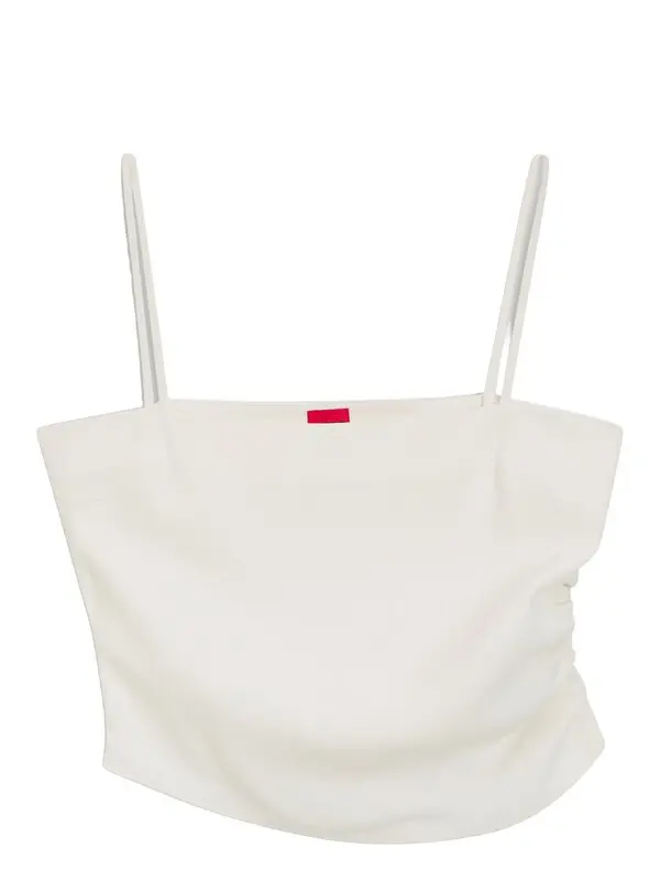 Hugo Slim-cut Bandeau Top With Straps - White