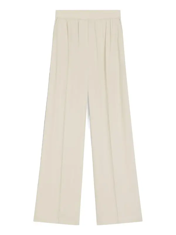 BOSS Relaxed-fit Trousers In Crepe - White