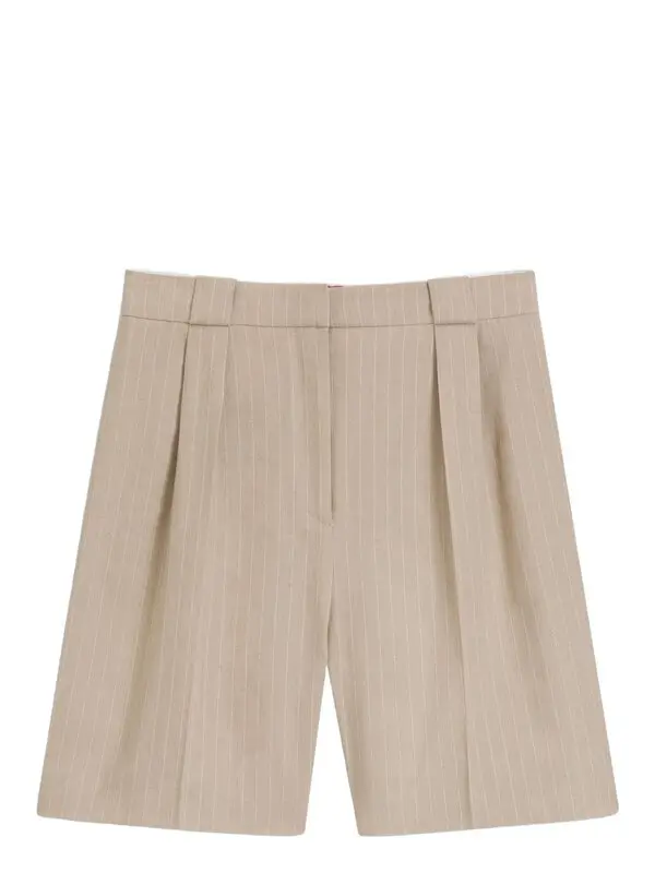 Hugo Relaxed-fit Pinstriped Shorts - Patterned