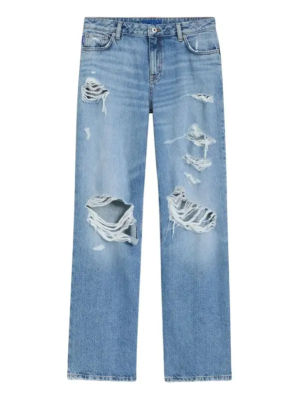 Hugo Baggy-fit Distressed Jeans - Blue