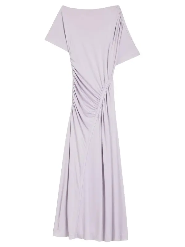 BOSS Slim-fit Gathered-detail Dress - Light Purple