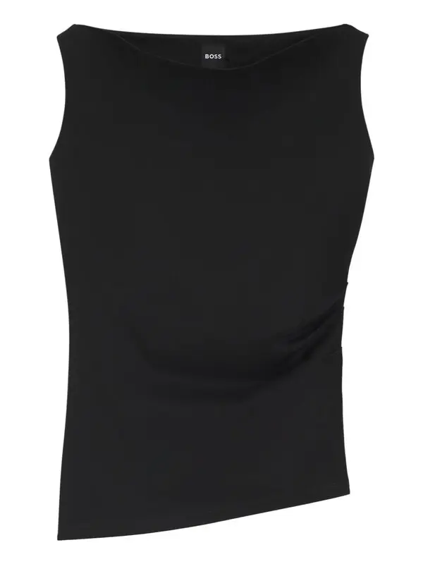 BOSS Cowl-neck Top - Black