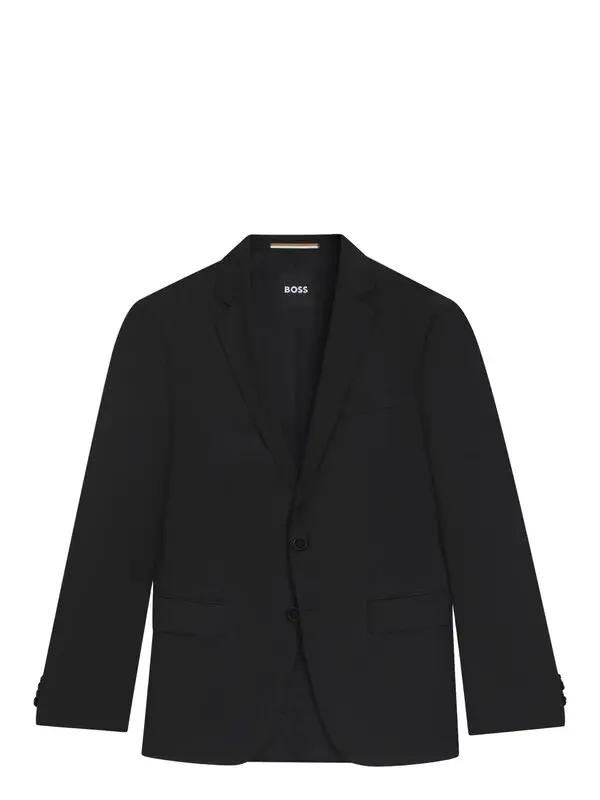 BOSS One Slim-fit Suit Jacket In Virgin Wool Serge - Black