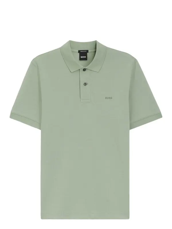 BOSS Pallas Polo Shirt In Cotton Piqué With Embroidered Logo - Light Green