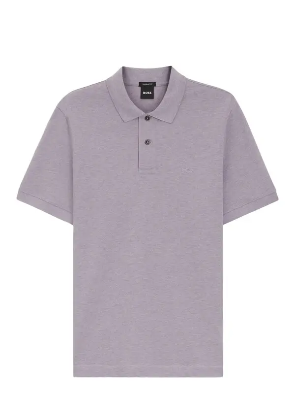 BOSS Pallas Polo Shirt In Cotton Piqué With Embroidered Logo - Light Purple