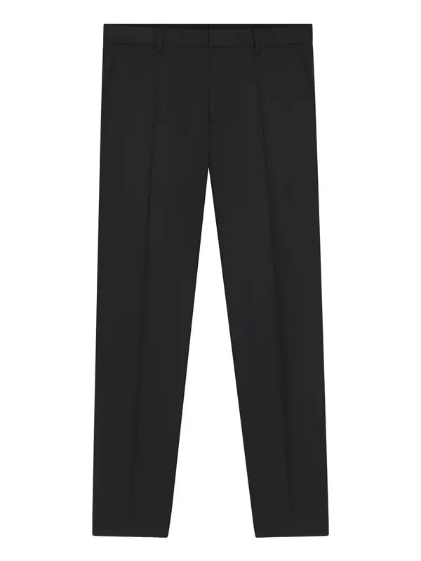 BOSS Virgin-wool Serge Slim-fit Pants - Black