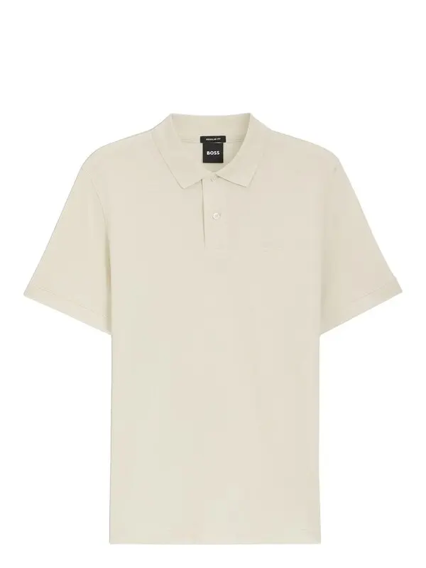 BOSS Pallas Polo Shirt In Cotton Piqué With Embroidered Logo - White