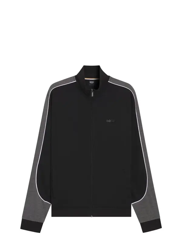 BOSS Cotton-blend Zip-up Jacket - Black
