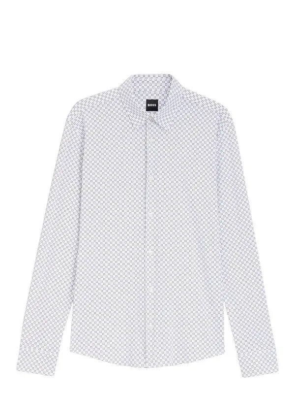 BOSS Printed Slim-fit Shirt In Performance-stretch Jersey - Patterned