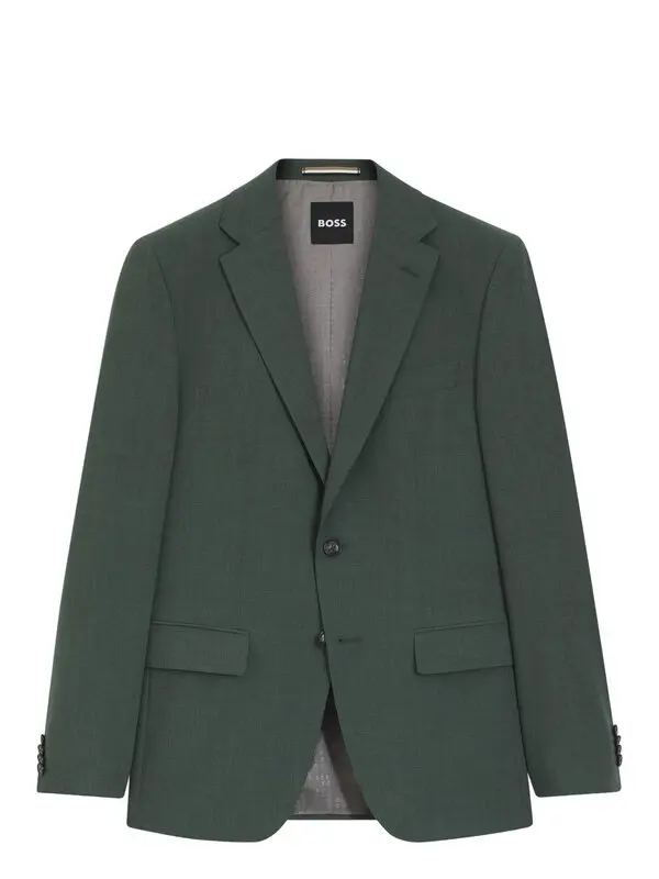 BOSS Washable Slim-fit Jacket In Stretch Cloth - Light Green