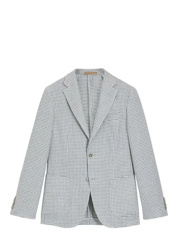 BOSS Slim-fit Jacket In Linen - Light Blue
