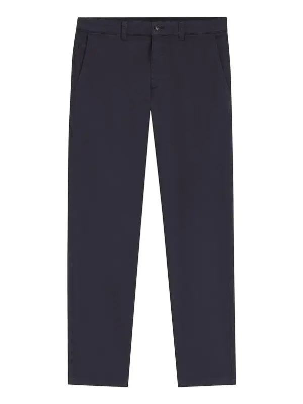 BOSS Tapered-fit Chinos In A Structured Cotton - Dark Blue