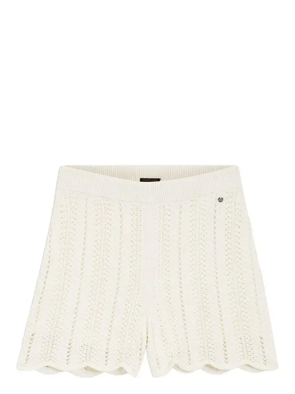 BOSS Cotton-blend Knitted Shorts - White