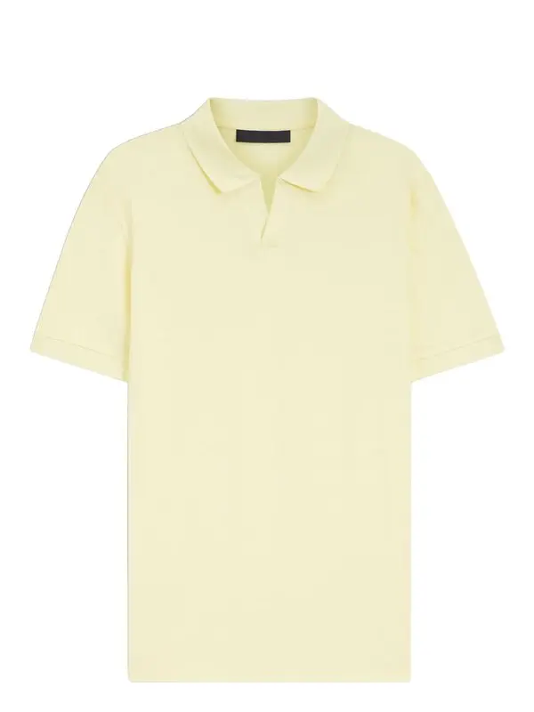 BOSS By Beckham Polo Shirt In Cotton And Silk - Beige