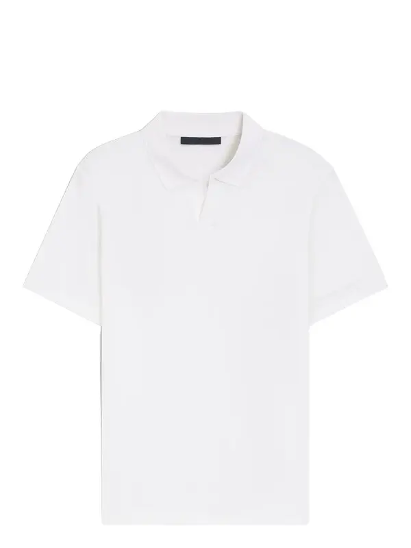BOSS By Beckham Polo Shirt In Cotton And Silk - White