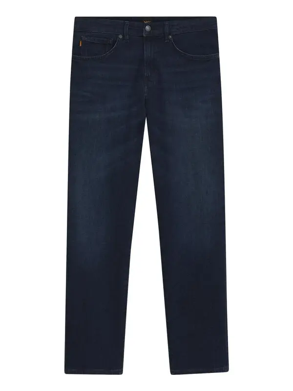 BOSS Regular-fit Stretch Denim Jeans - Dark Blue