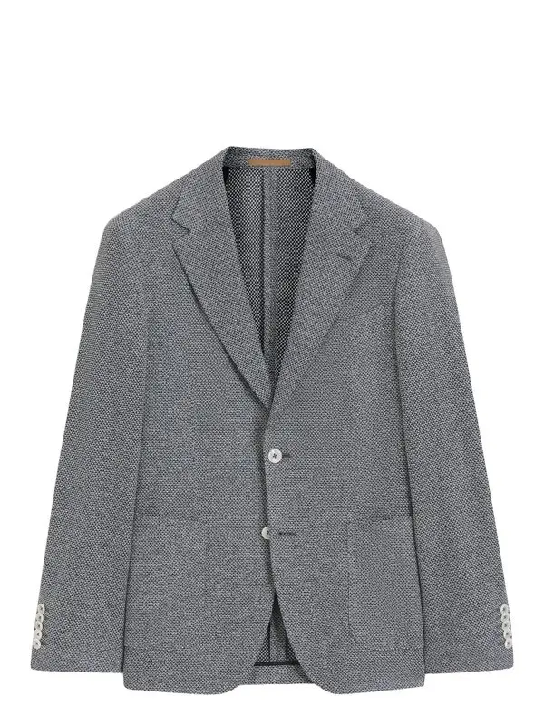 BOSS Regular-fit Jacket In Linen Blend - Grey