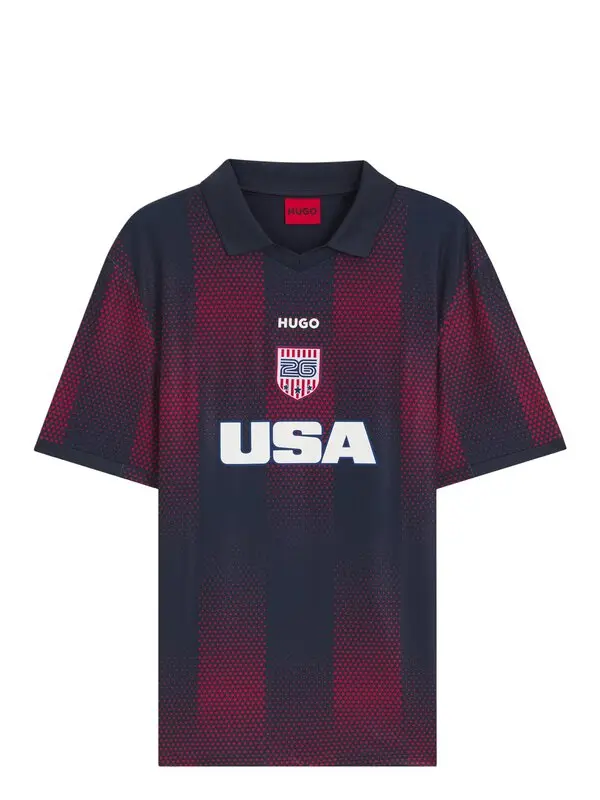Hugo Relaxed-fit Soccer T-shirt With Nation Detailing - Usa