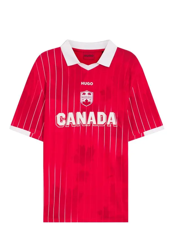 Hugo Relaxed-fit Soccer T-shirt With Nation Detailing - Canada