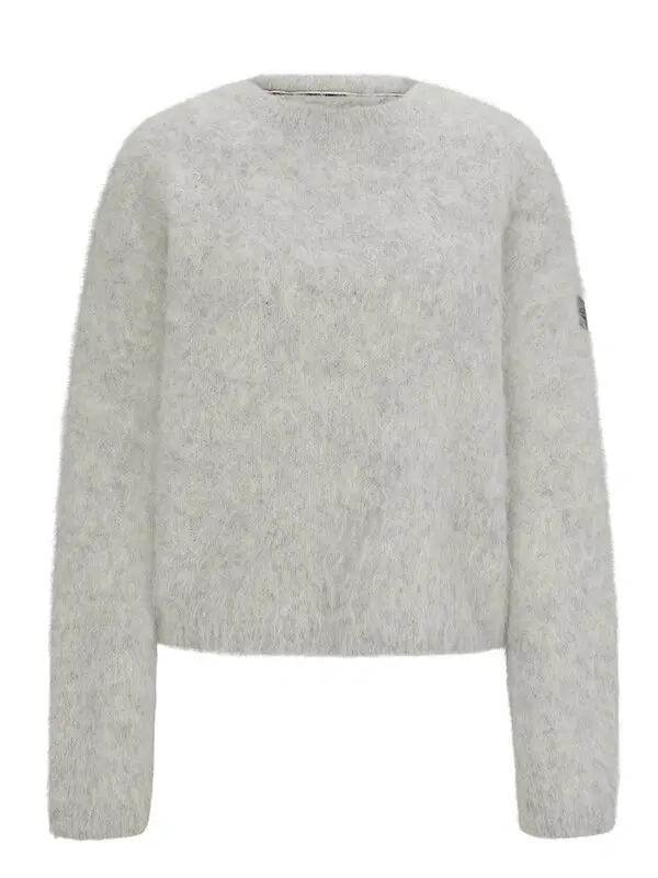 BOSS Voluminous Alpaca Blend Sweater - Silver