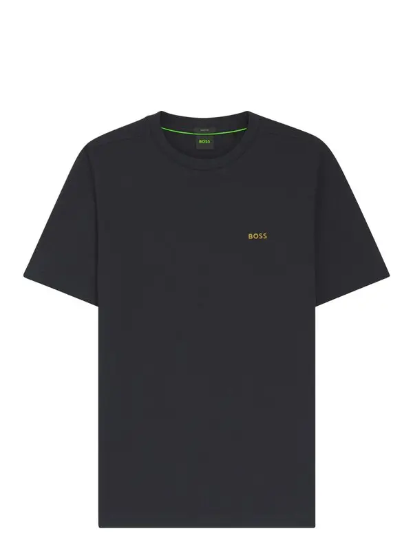 BOSS Stretch-cotton T-shirt With Logo Detail - Dark Blue