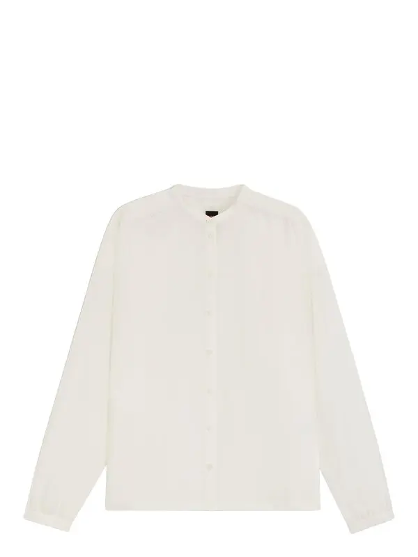 BOSS Relaxed-fit Muslin Blouse - White