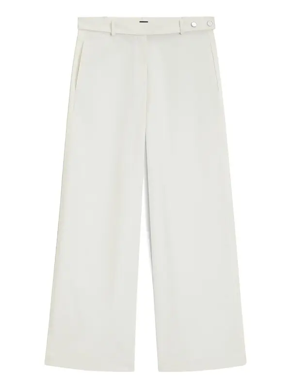 BOSS Relaxed-fit Cotton Canvas Trousers - White
