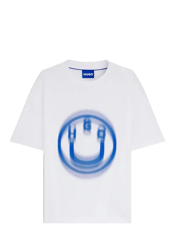 Hugo All-gender T-shirt With Blurred Logo - White