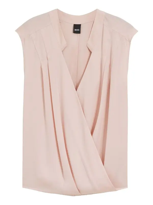 BOSS Regular-fit Stretch Silk Blouse - Light Pink