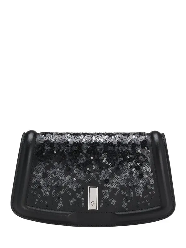 BOSS Ariell Clutch Bag With Sequin Embellishments - Black