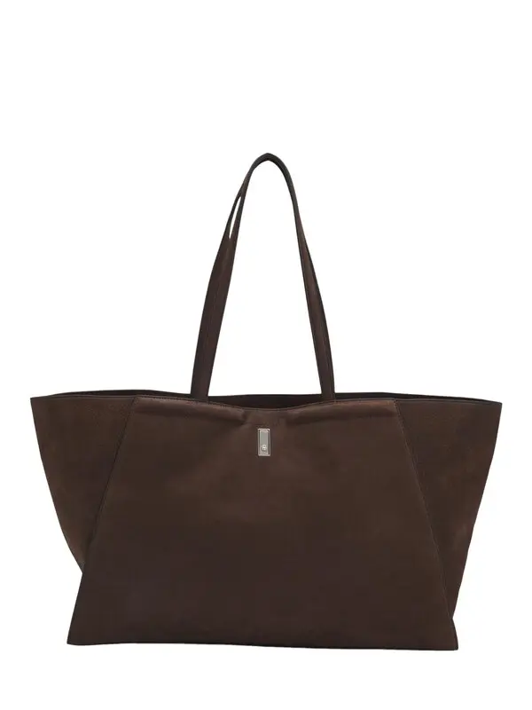 BOSS Ariell Nubuck Shopper Bag - Dark Purple
