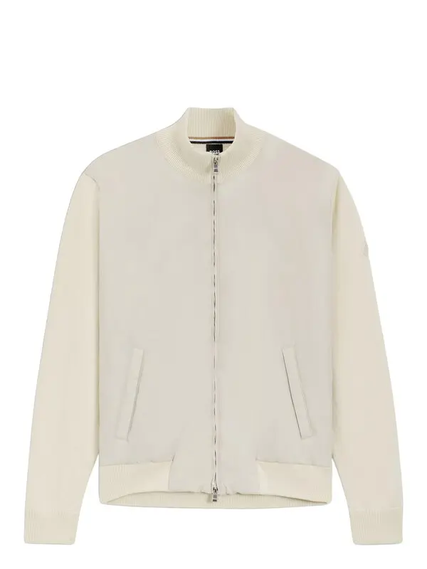 BOSS Hybrid Jacket With Monogram - White