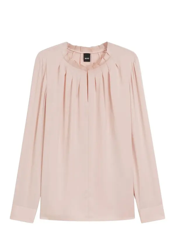 BOSS Stretch Silk Blouse - Light Pink