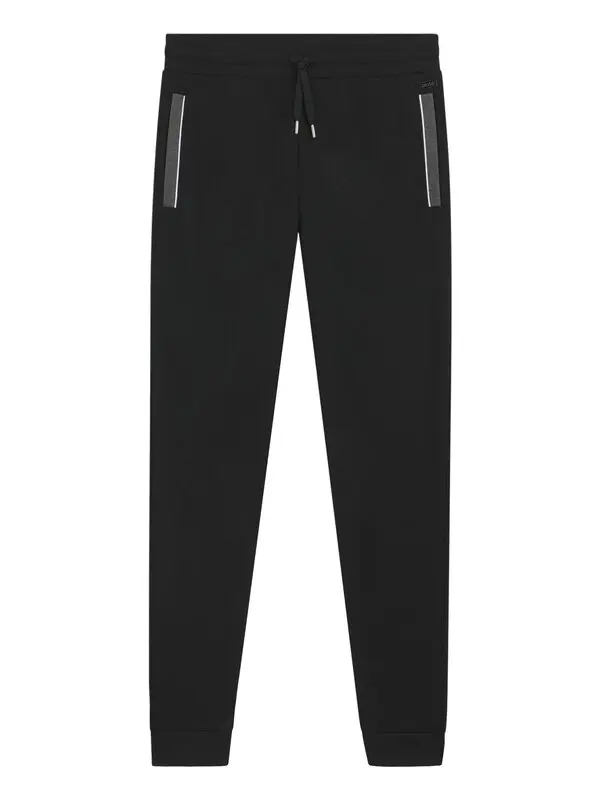 BOSS Pocket-detail Tracksuit Bottoms In A Cotton Blend - Black