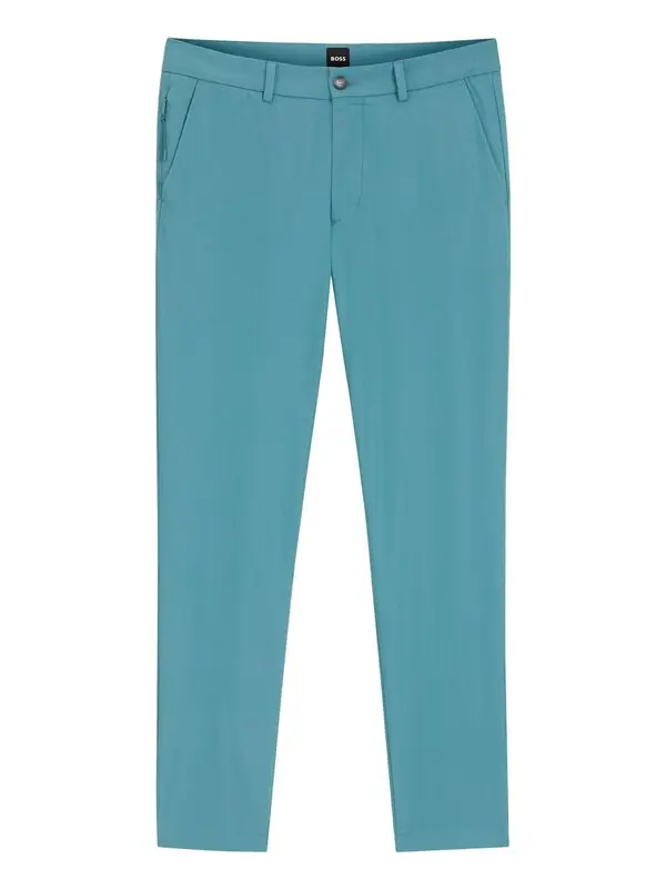 BOSS Slim-fit Stretch-cotton Blend Pants - Light Blue