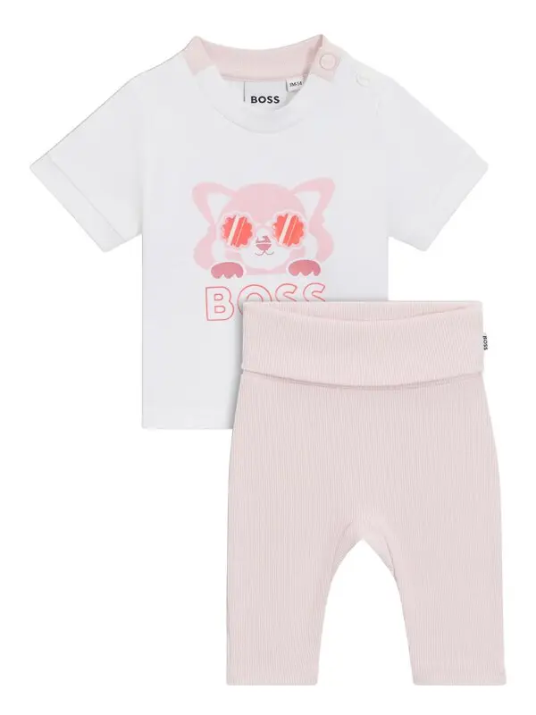 BOSS Baby Leggings And T-shirt Set - White