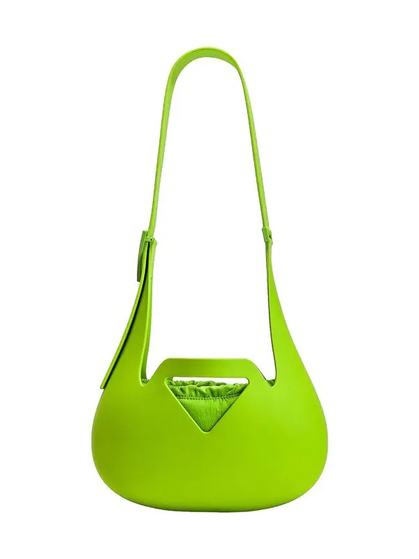 Bottega Veneta Small Moulded Shoulder Bag - Acid Green